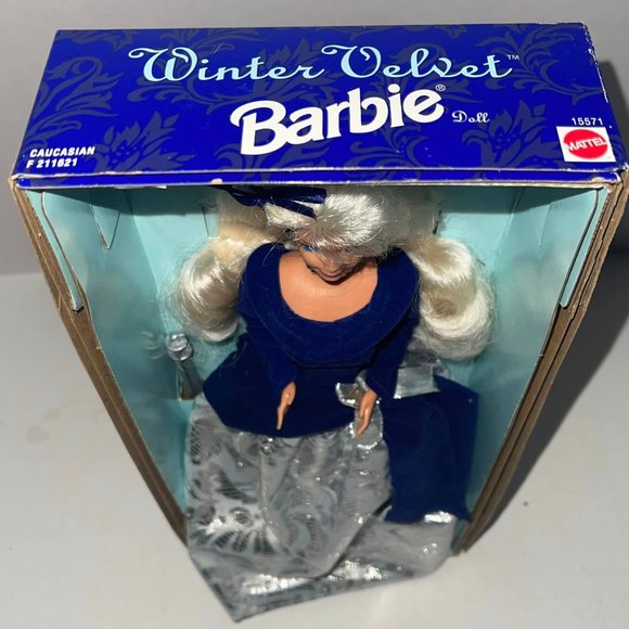 Mattel | Toys | 995 Mattel Barbie Doll Winter Blue Velvet Barbie ...